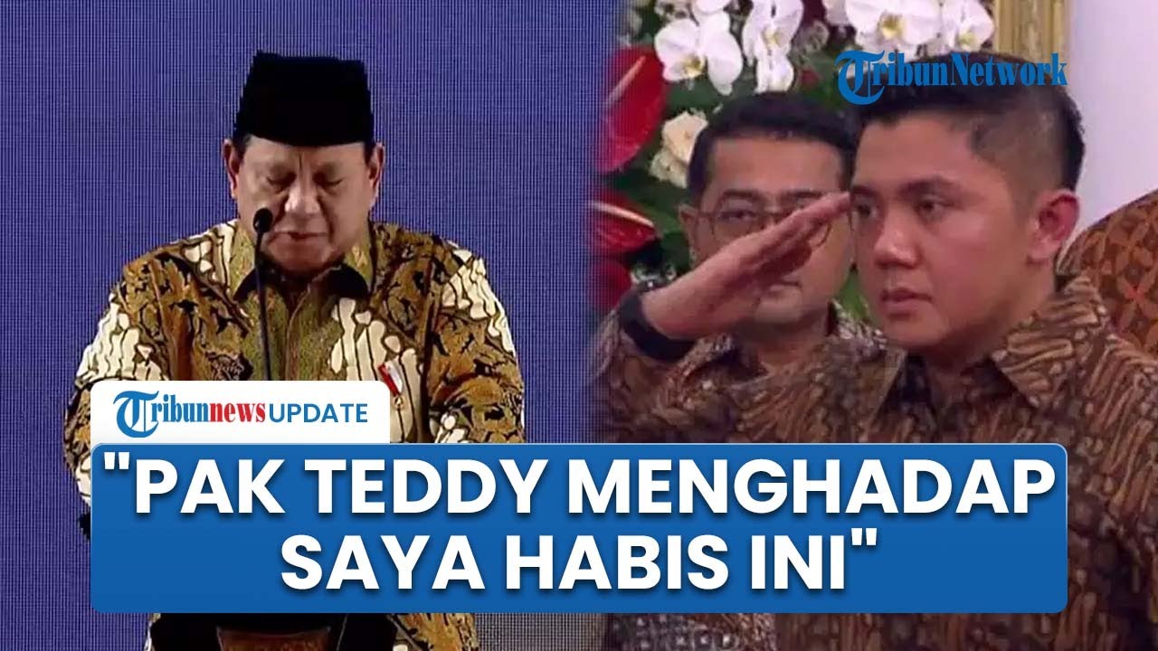 Presiden Prabowo Tegur Seskab Mayor Teddy di Acara Muhammadiyah ...