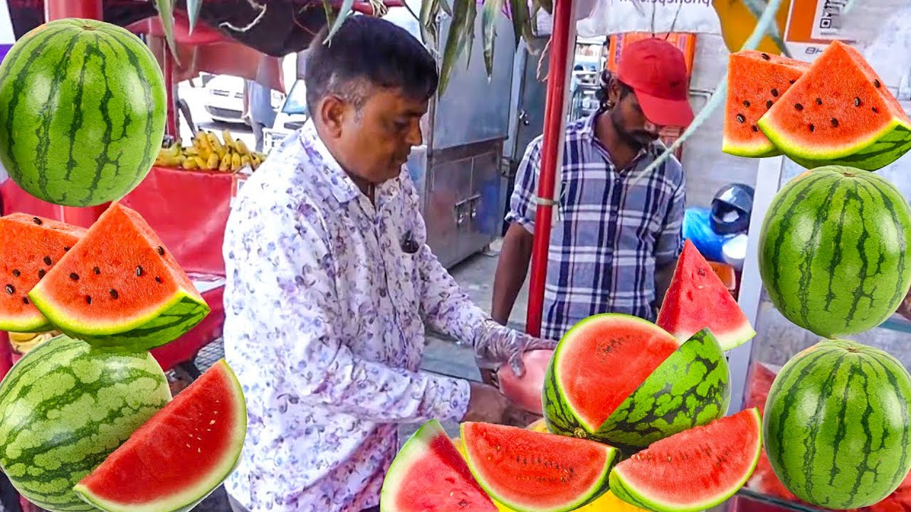 Amazing Watermelon Cutting Skills | Watermelon Fruit Ninja | Indian ...