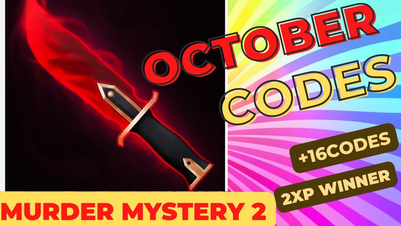 All the working codes for Halloween updates of Murder mystery 2 october ...