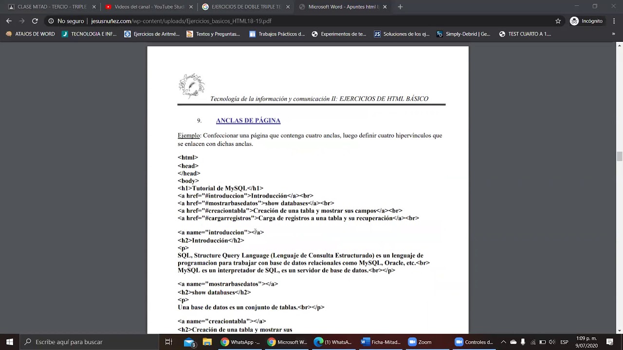 clase Paginas web en blog de notas - YouTube
