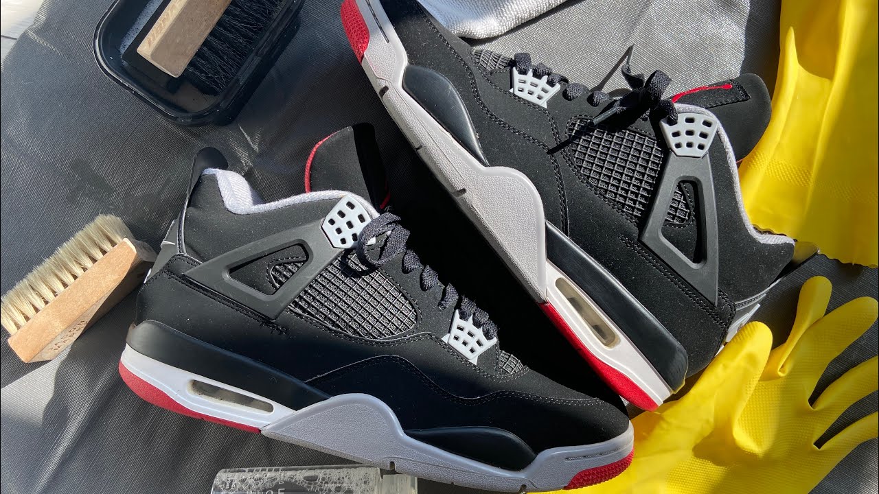 HOW TO CLEAN: JORDAN 4 BRED (SALT STAINS, MUD, DIRT) - YouTube
