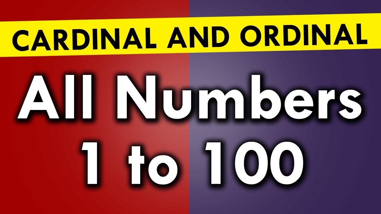 Cardinal and Ordinal Numbers in English - YouTube
