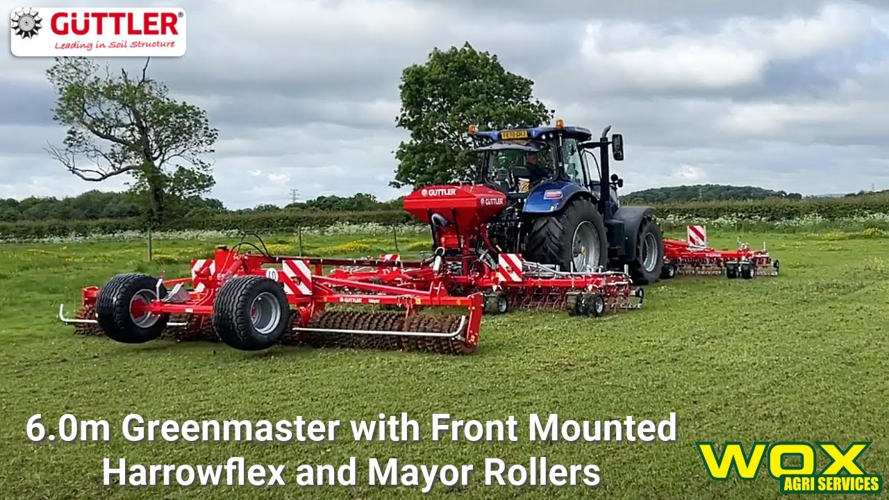 6.0m Greenmaster with Front Mounted Harrowflex and Mayor Rollers | Wox ...