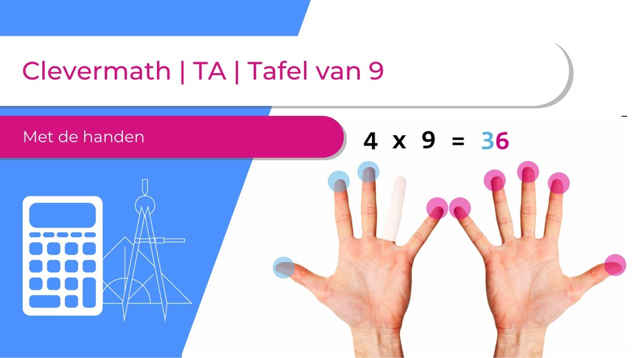CleverMath | TA | tafel van 9 met de handen - YouTube