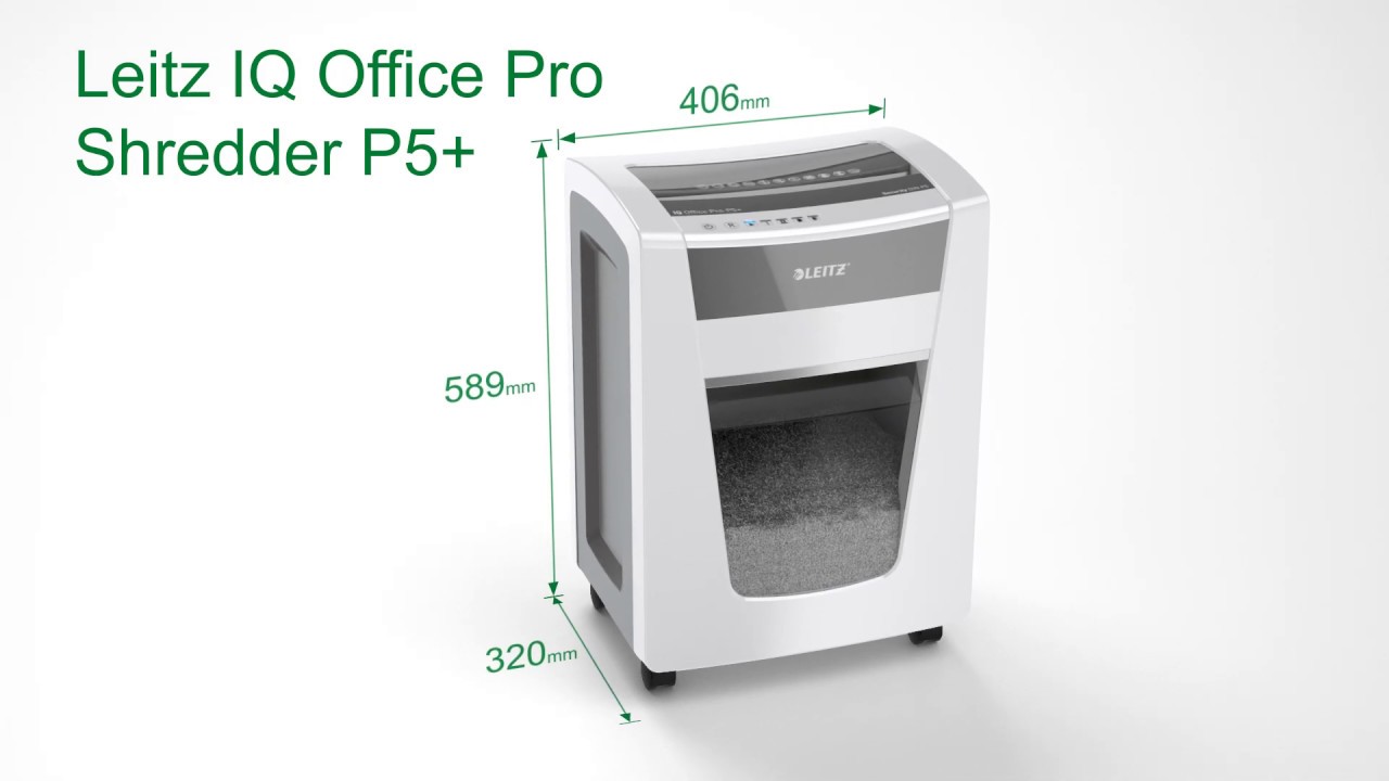 Leitz IQ Office Pro Paper Shredder P5 + (EN) - YouTube