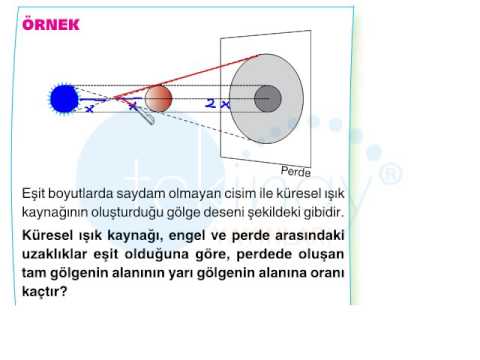 Gölge Oluşumu AYT Öncesi Hatırlatma 4
