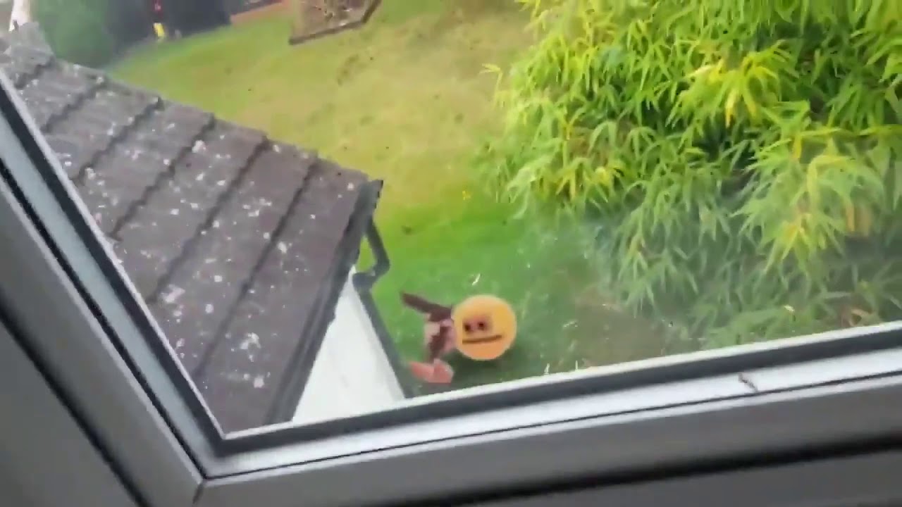 Cursed emoji shoots glass window - YouTube