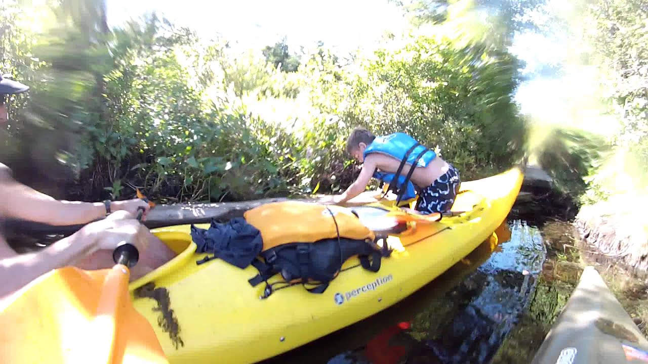 Underwater by bog boards, Kayaking Ponkapoag Pond, Blue Hills, Milton ...