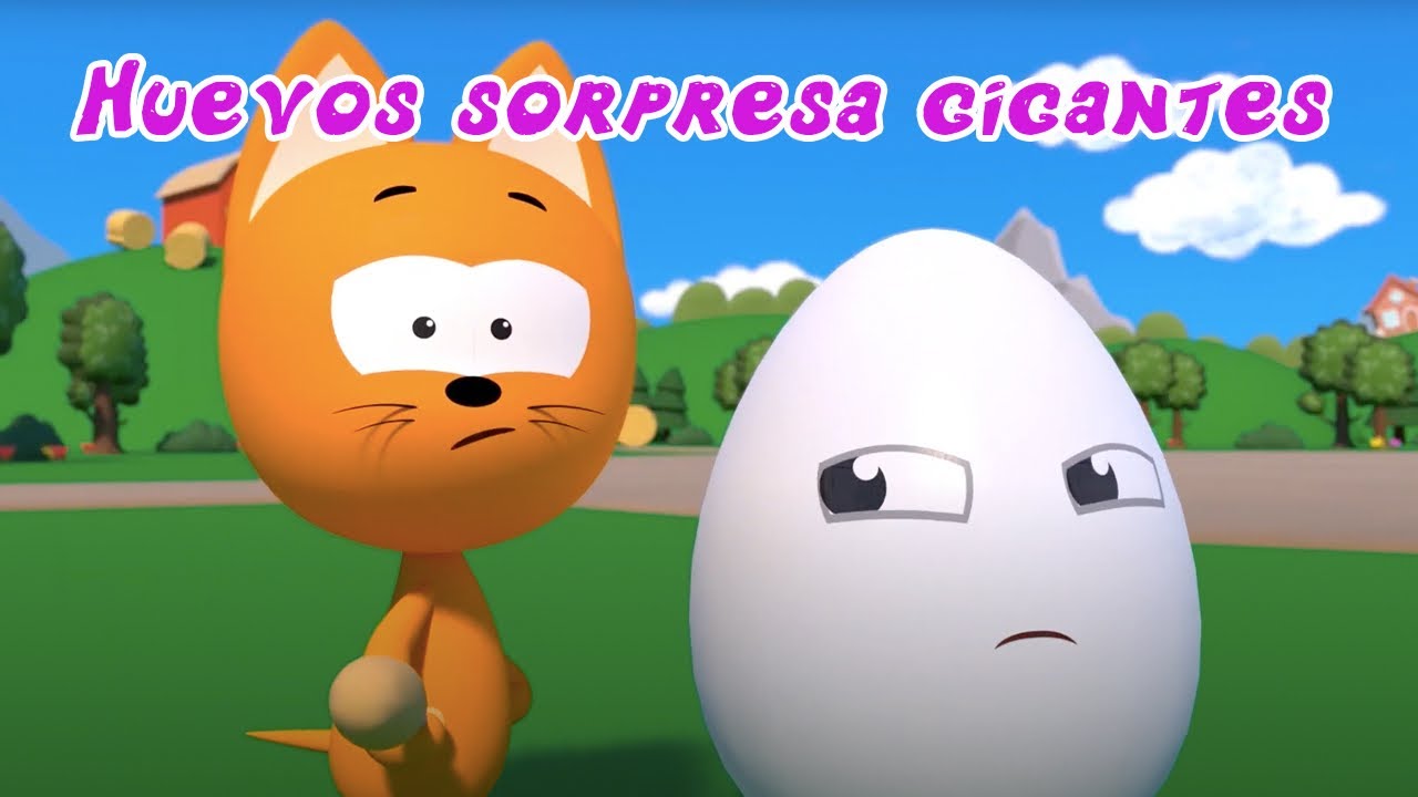 DIVERTIDOS JUEGOS DE KOTÉ 🎈Gatito Kote 🍎🍏 Huevos sorpresa gigantes y el ...