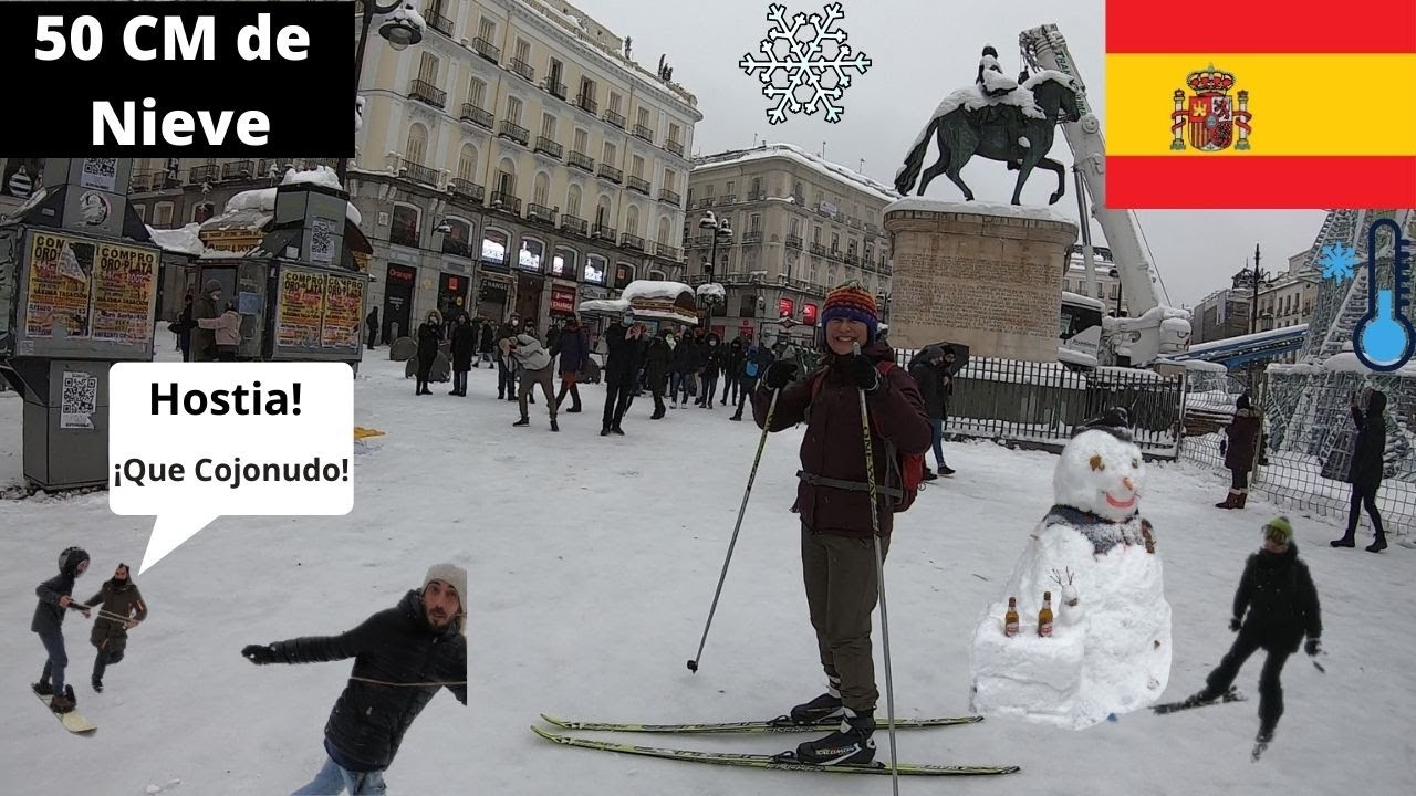 HISTORIC MADRID SPAIN SNOWSTORM | SEVERE CLIMATE CHANGE - YouTube