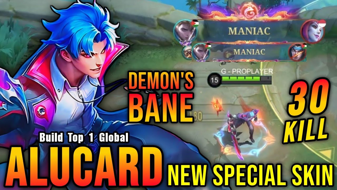 30 Kills + 2x MANIAC!! Demon's Bane Alucard New SPECIAL Skin!! - Build ...
