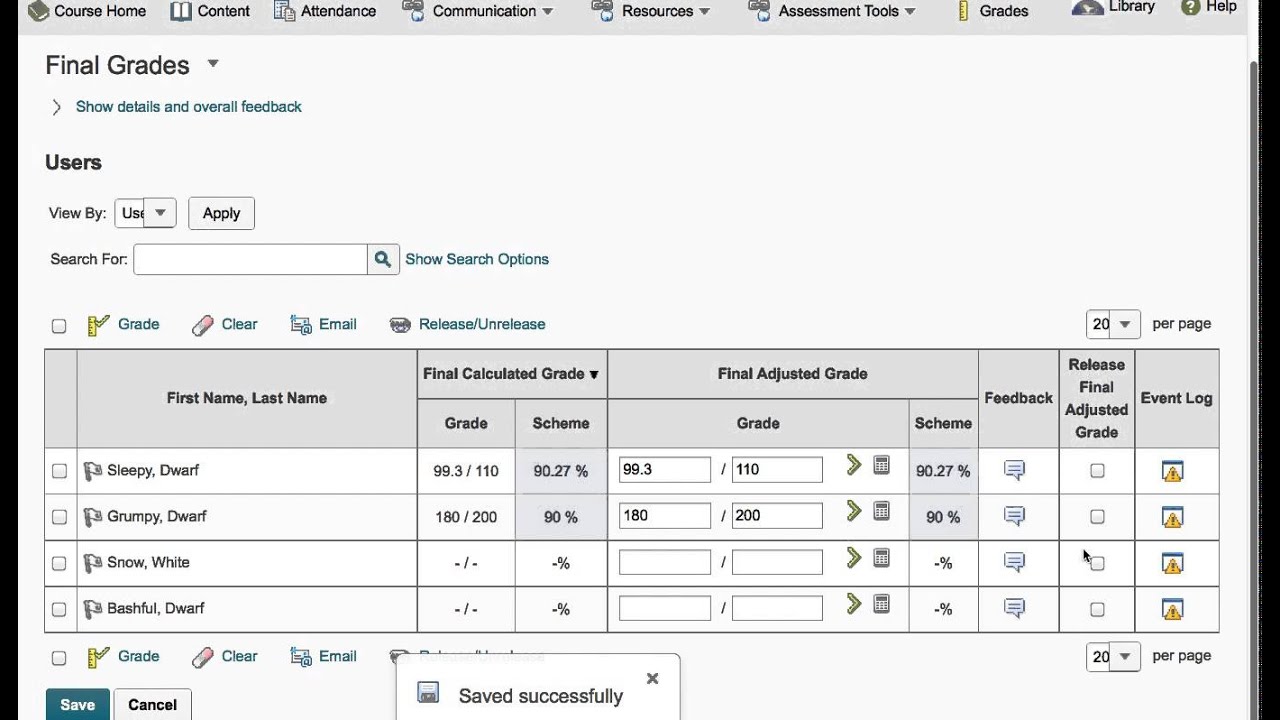 Releasing Final Grades: Adjusted FInal - YouTube