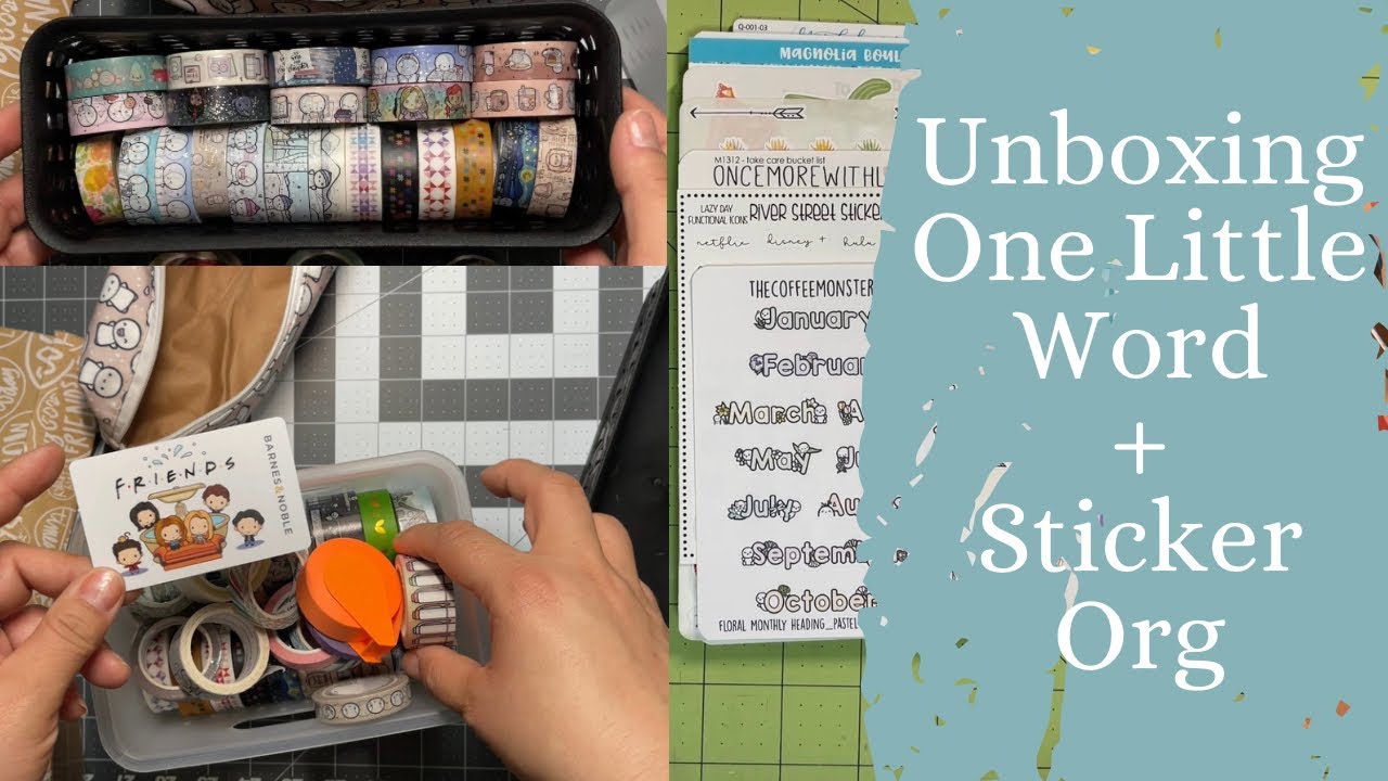 Unboxing One Little Word PLUS A Little Sticker Organizing - YouTube