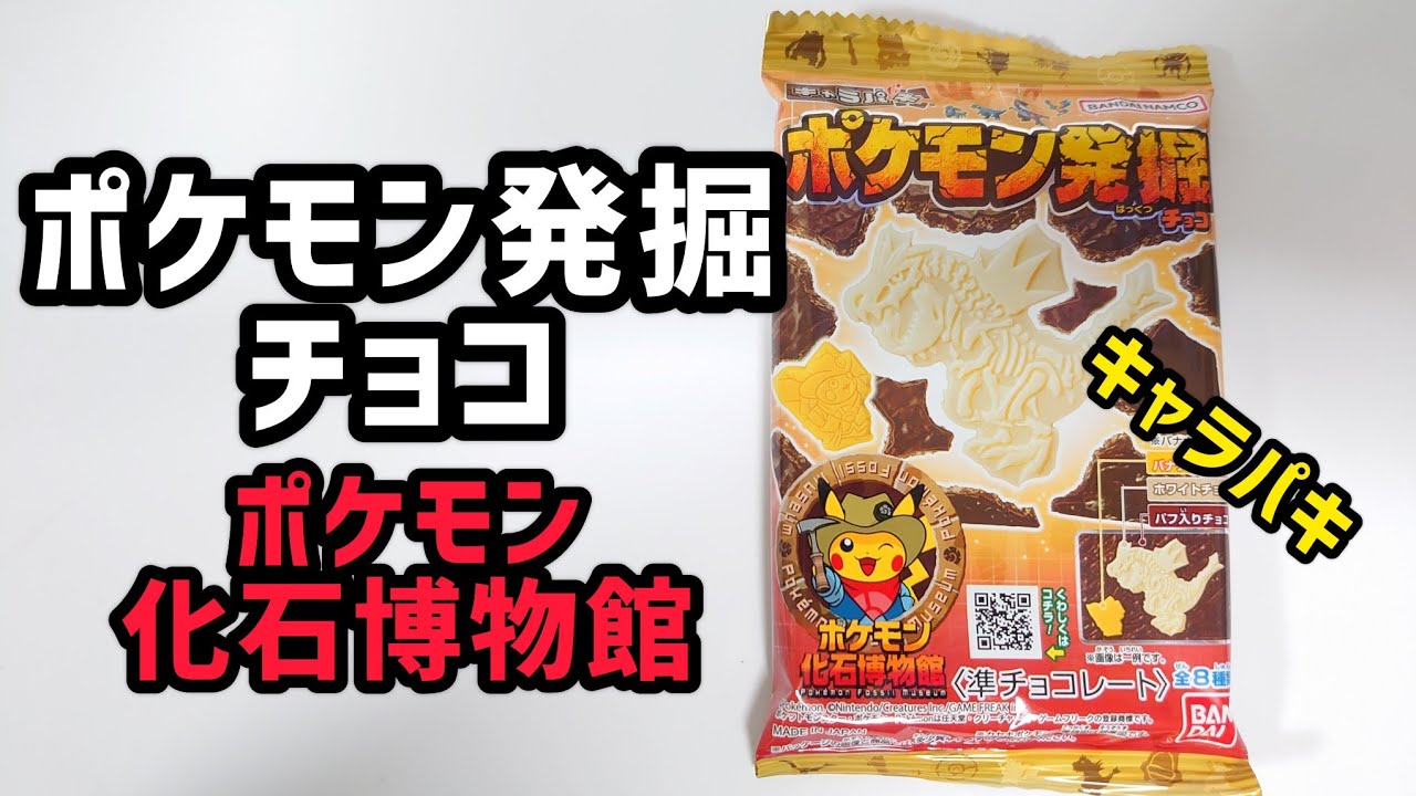 【ポケモン】キャラパキ ポケモン化石博物館 ポケモン発掘チョコを開封していきます！レベル3のキャラクターも当たりました！🙂 - YouTube