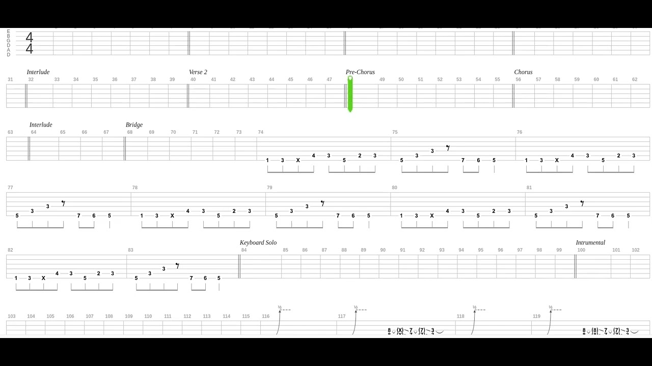 Closer Tab by Nine Inch Nails + Guitar only + Guitar tab - YouTube