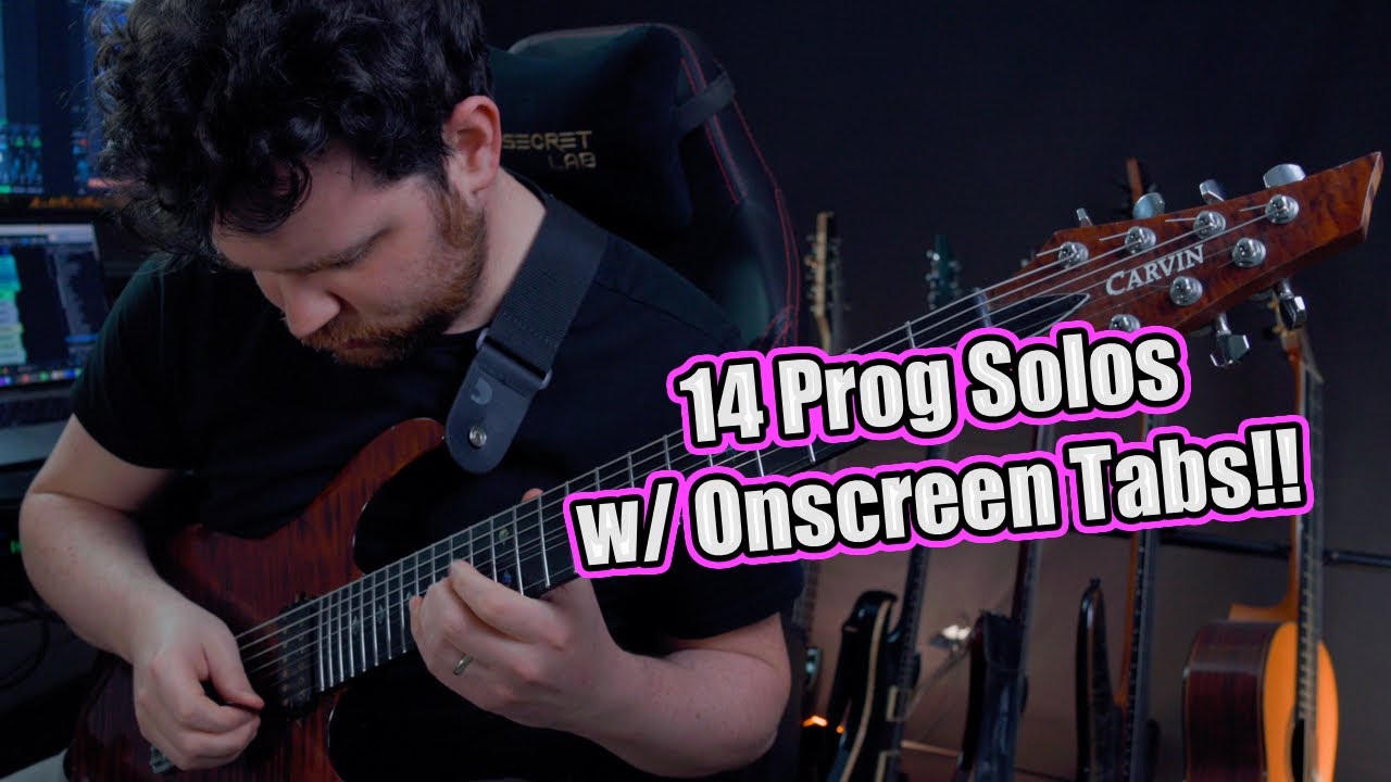 14 Incredible Prog Rock and Metal Solos! (w/ Onscreen Tabs!) - YouTube