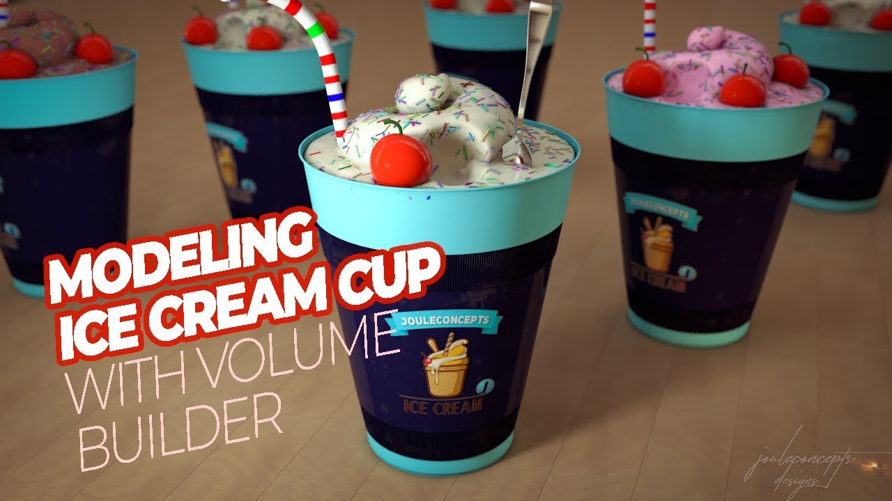 Cinema 4D: Modeling an Ice Cream using the New Volume Builder - YouTube