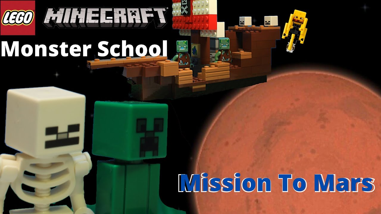 Mission To Mars - Lego Minecraft Monster School Stop Motion - YouTube