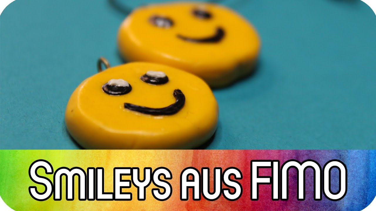Polymer Clay (FIMO) für Anfänger: Smileys / Emoticons als Anhänger ...