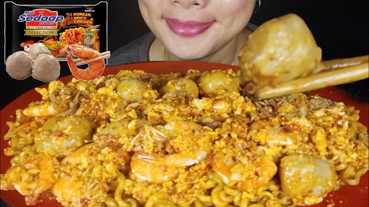 Mie Sedaap Goreng Selection Korean Spicy Chicken,Seblak Udang Bakso ...
