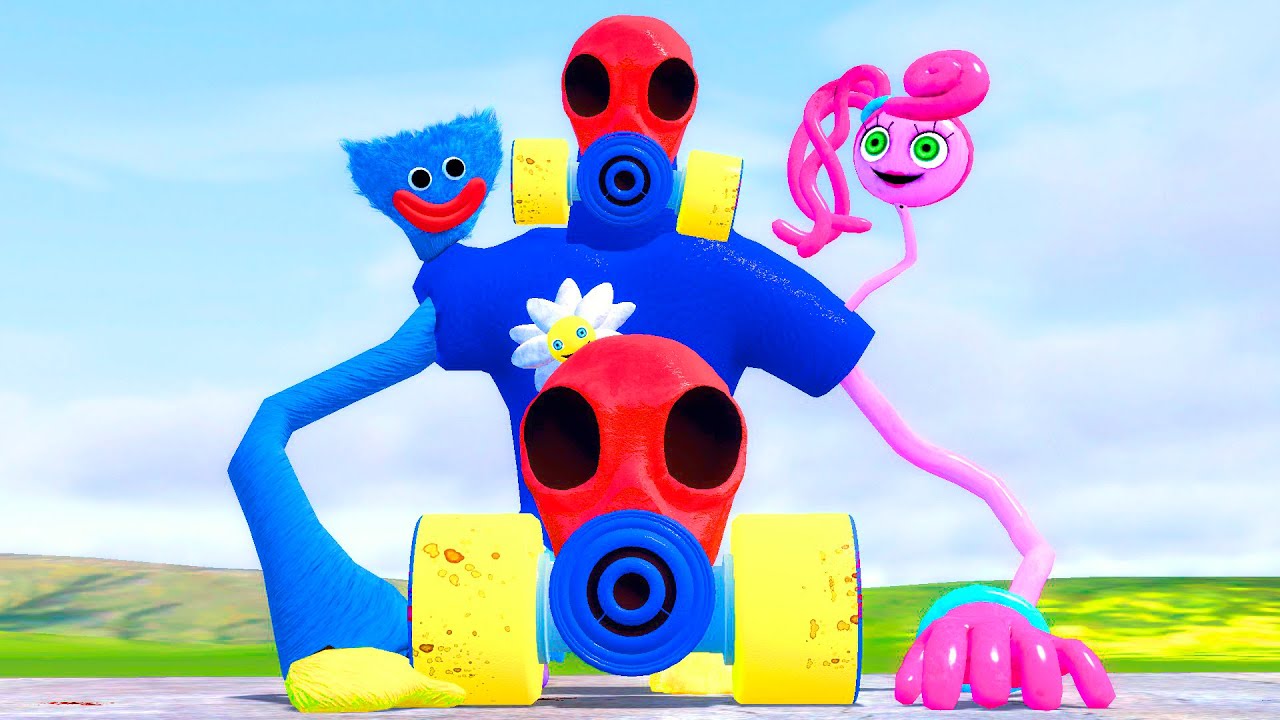 POPPY PLAYTIME RED GAS MASK vs. ALL POPPY PLAYTIME CHAPTER 3 in Garry's ...
