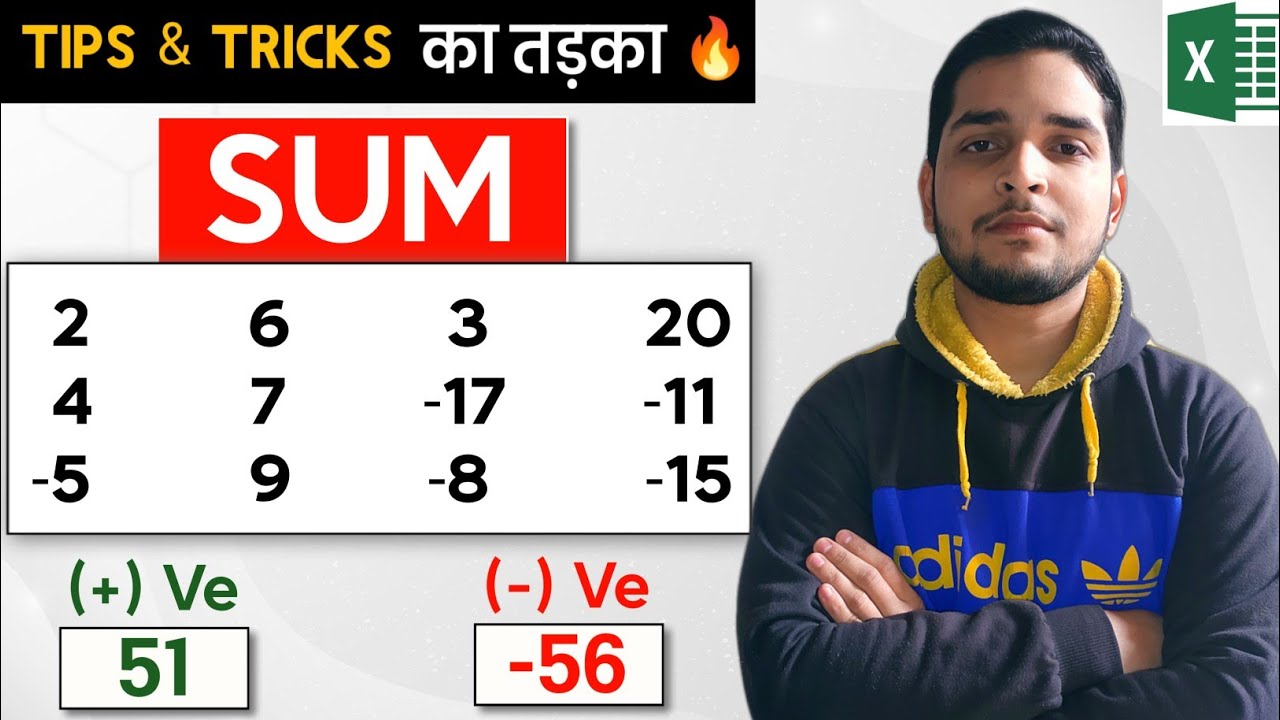 How To Sum Only Negative Numbers In A Column In Excel Printable Templates How To Sum Only Negative Numbers In A Column In Excel Printable Templates
