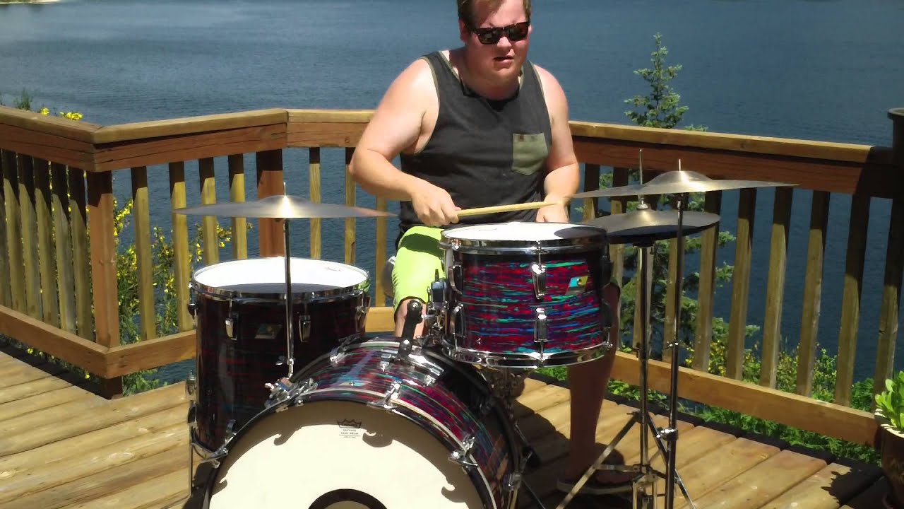 Justin Nelson - 1970 Ludwig Drums, 3-ply Super Classic, Psychedelic Red ...