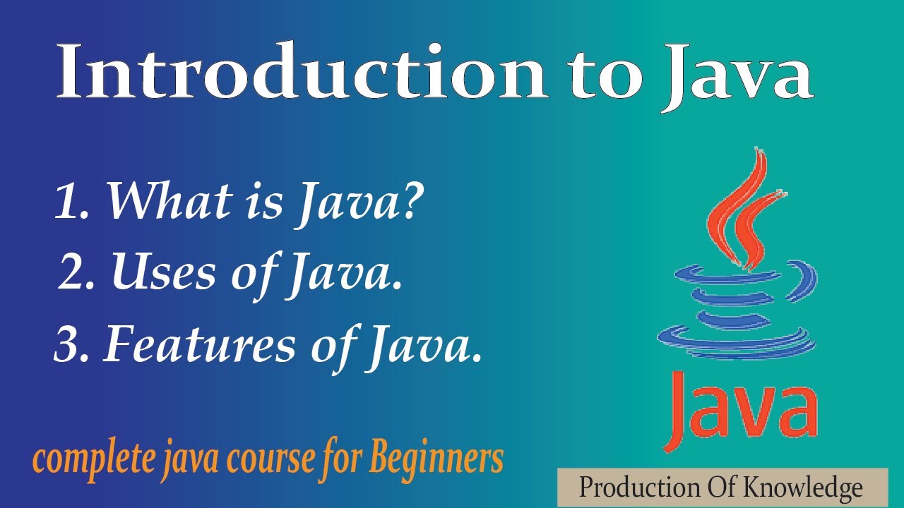 #IntroductionToJava #Java_Introduction Introduction to Java | What is ...
