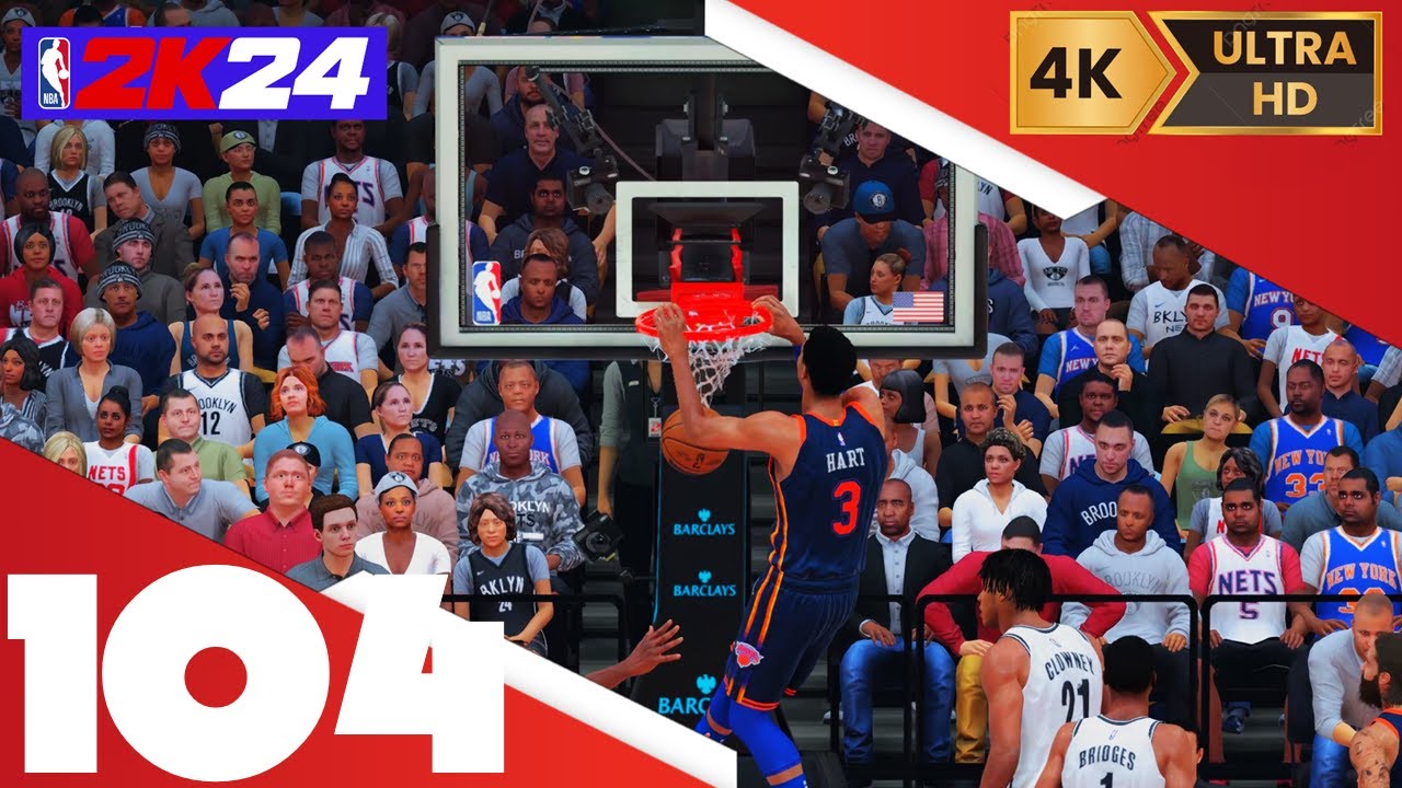NBA 2K24 {My Career} [PC] (4K) EP104 {2nd Year} =Knicks @ Nets= - YouTube