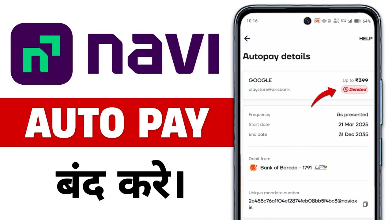 How to remove Auto pay in navi App | How to stop Auto pay from navi App ...