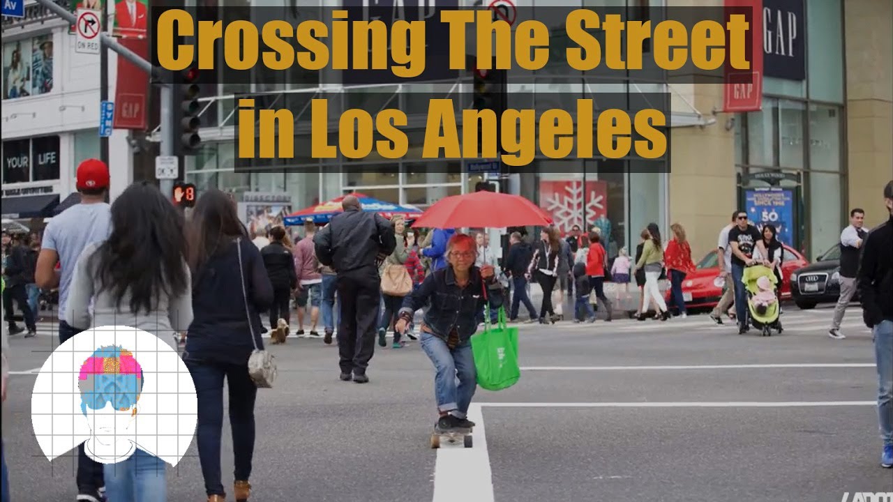 Crazy Scramble Crosswalk in Intersection | Los Angeles - YouTube