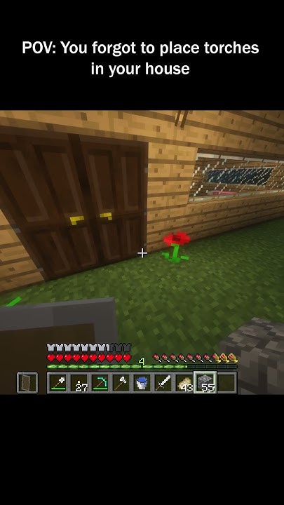 POV: you forgot to put torches in your house💔💔 ️ ️ #minecrafthardcore #minecraftpe # ...