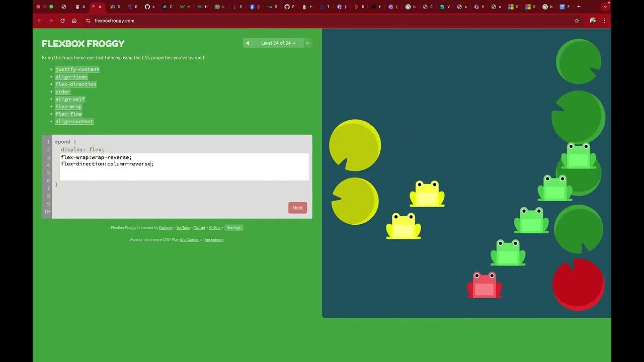 Flexbox Froggy Level 24 solution - YouTube