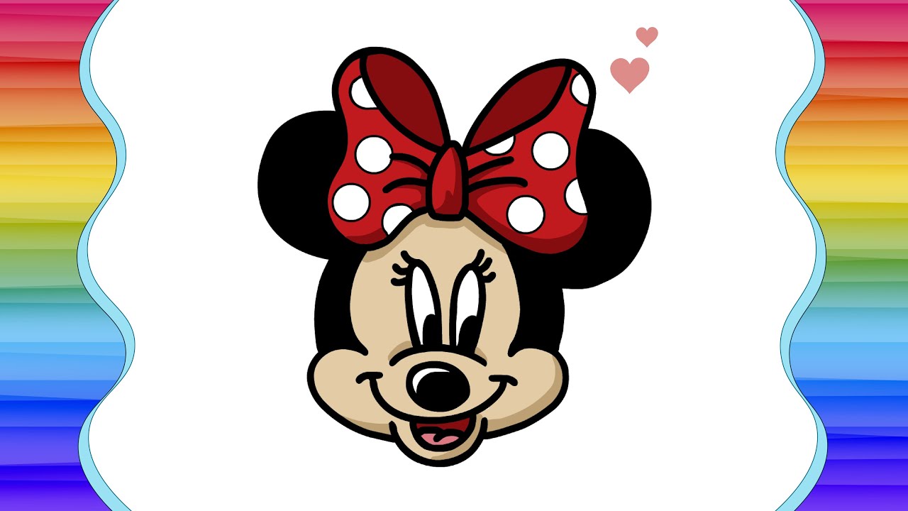 How to draw a cute Minnie Mouse ?! cartoon character | drawing for kids ...