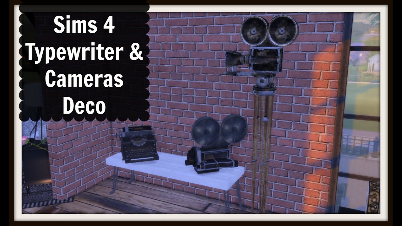 Sims 4 Deco - Typewriter & Cameras - YouTube