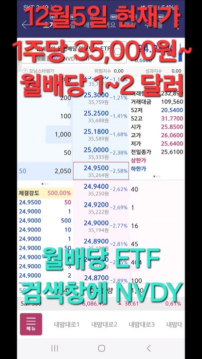 매월 배당금 지급 ETF 엔비디아 옵션배당 일드맥스 ETF /NVDY/ #NVDY - YouTube
