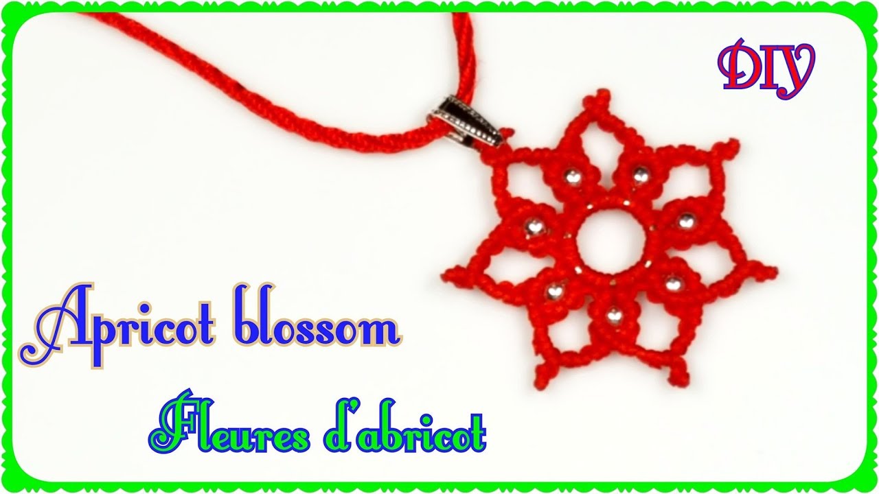DIY ★ Macrame pendant tutorial: The apricot blossom ★ - YouTube