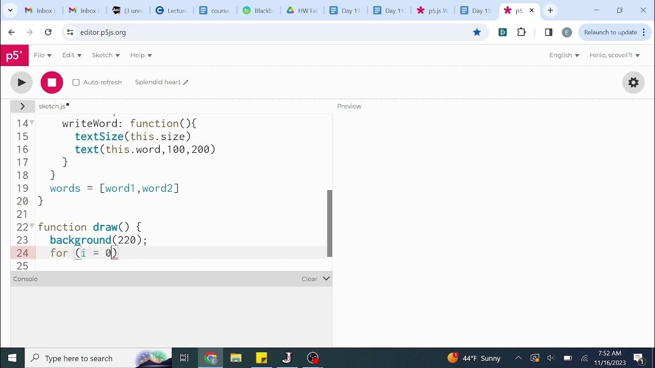 looping through an array of objects in p5 - YouTube