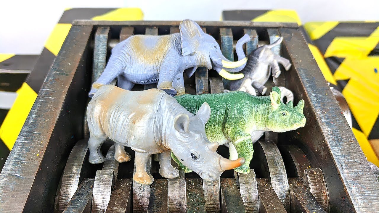 SHREDDER VS JUNGLE ANIMALS | SATISFYING - YouTube