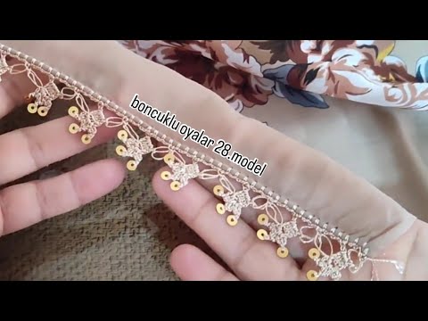 Sıralı pul oyası🥰🥰 boncuklu oyalar 28.model