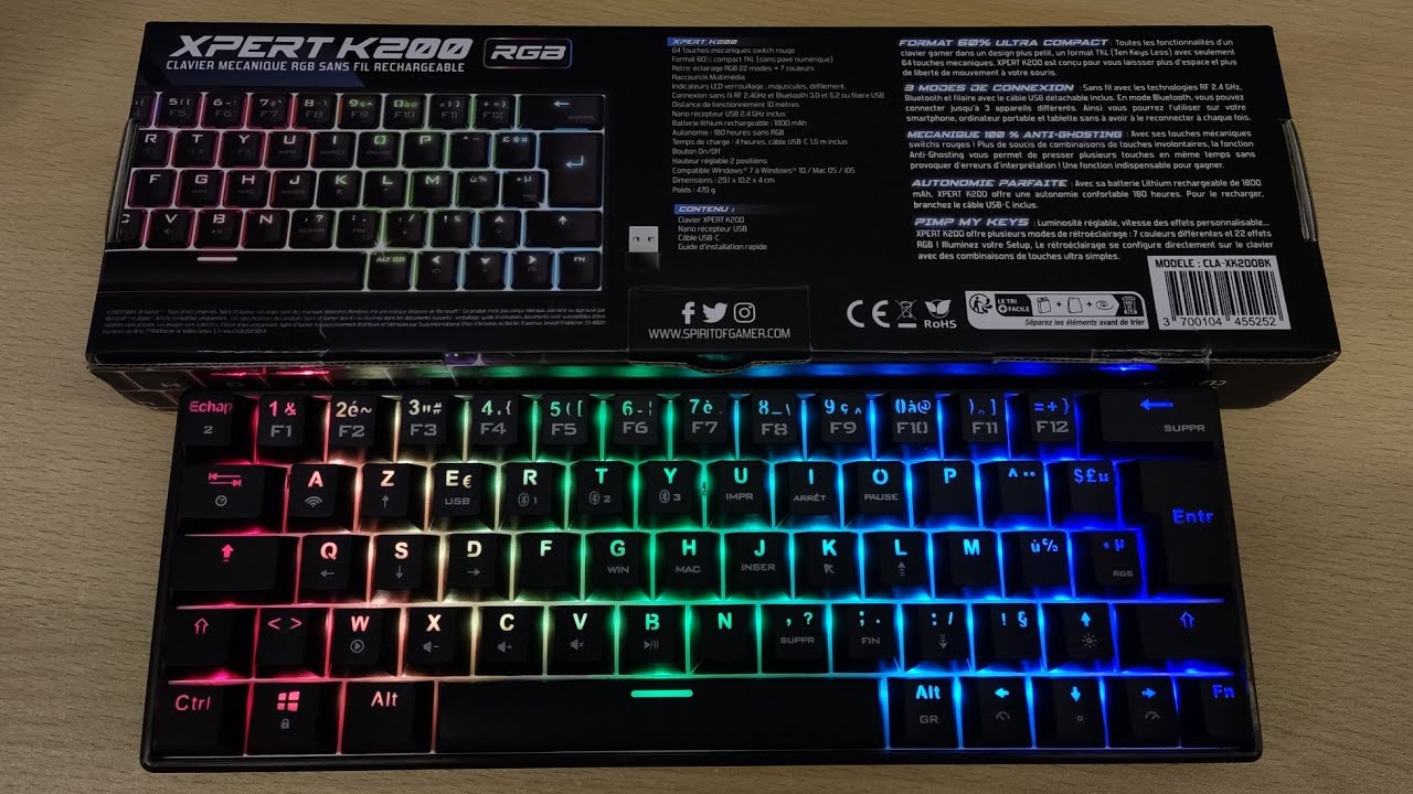 Spirit Of Gamer Xpert K200 wireless keyboard (short review - مراجعة) - YouTube