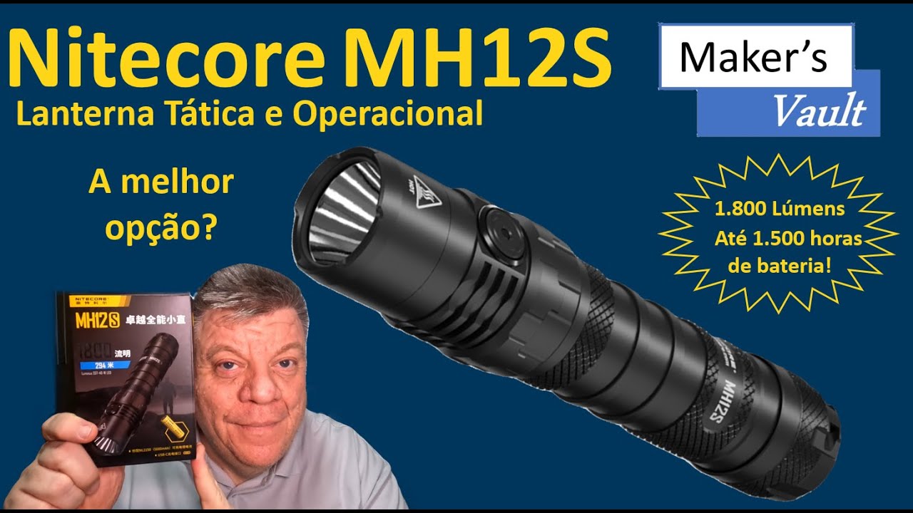 Nitecore MH12S: Lanterna Tática e Operacional - A melhor opção? 1800 ...