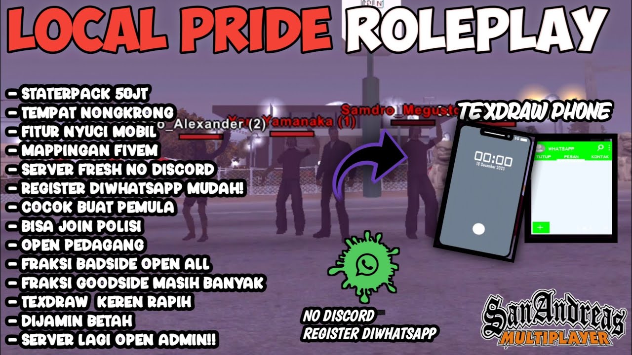 REVIEW SERVER GTA SAMP ANDROID PC NO DISCORD COCOK BUAT PEMULA!! FRESH ...