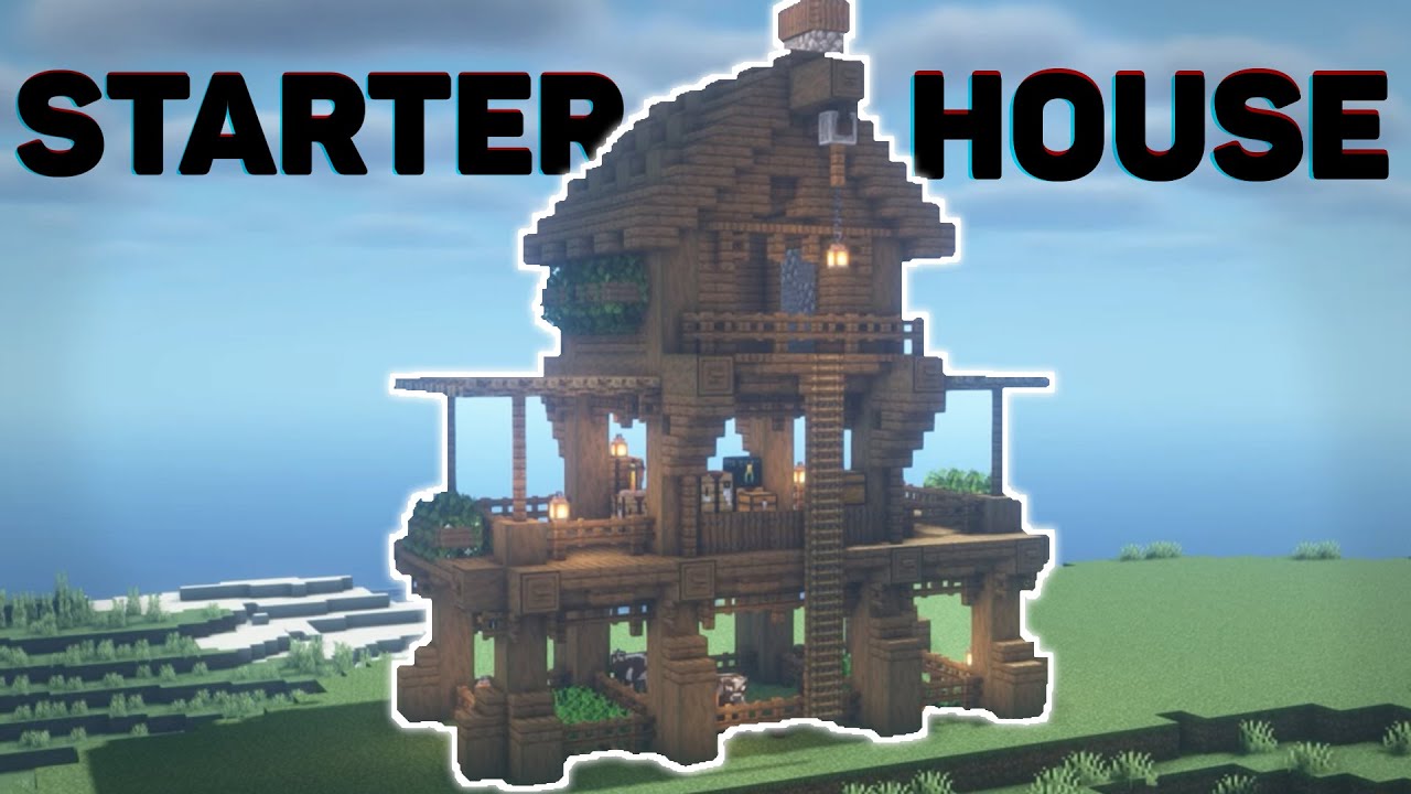 EASY Spruce Minecraft House | Starter Build Tutorial - YouTube