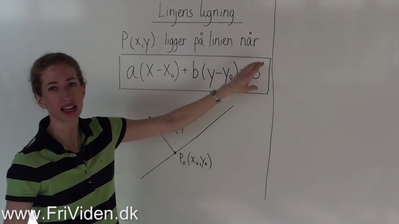 Liniens ligning - Vektorregning - YouTube