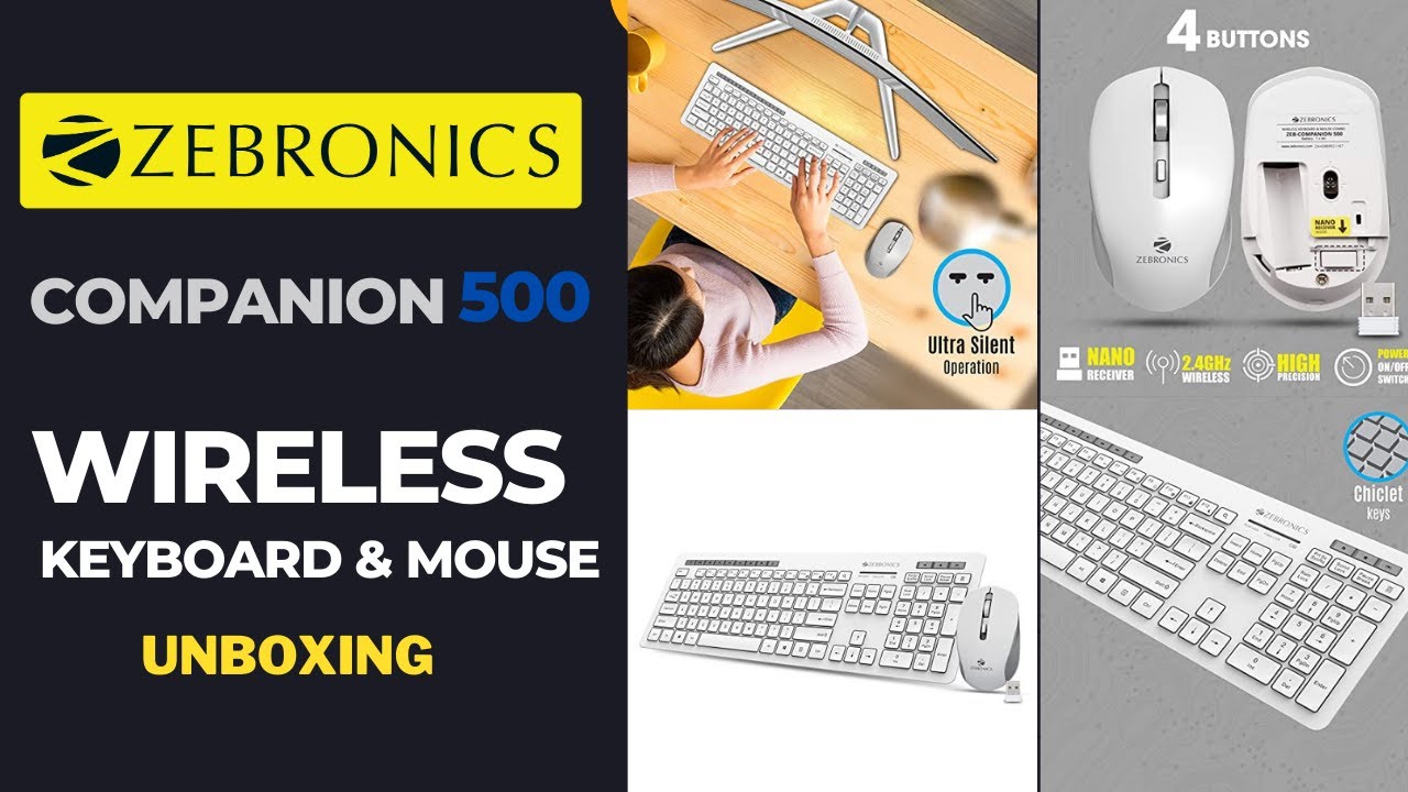 Zebronics Companion 500 2.4GHz Wireless Keyboard & Mouse Combo unboxing ...