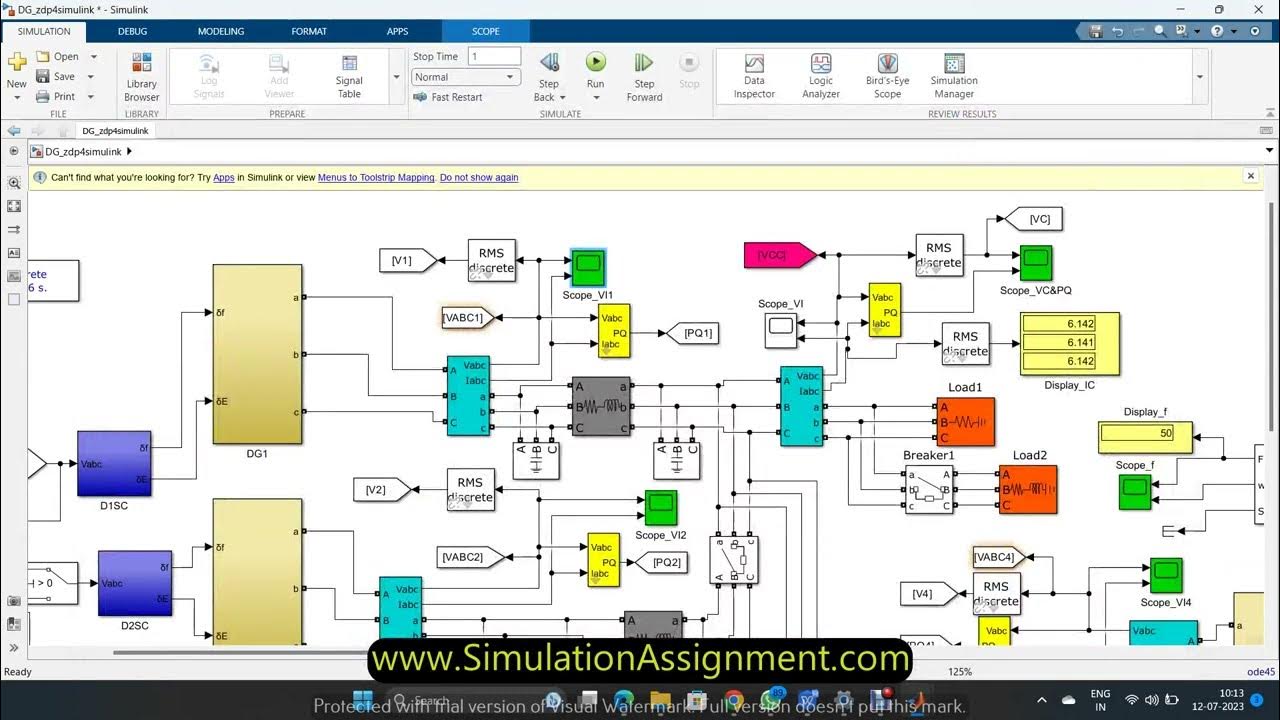 AC microgrid 4 machine system Matlab Simulation Assignment - YouTube