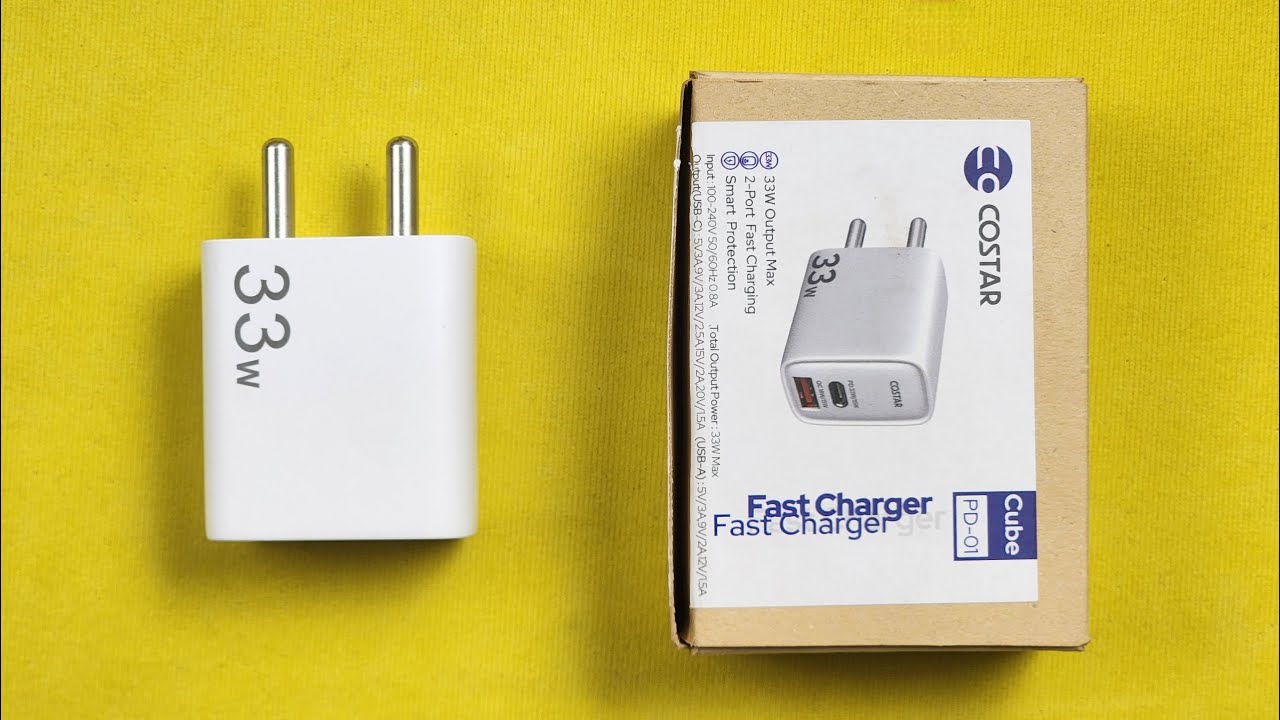 COSTAR 2 in 1 QC/PD 33W Dual Port Fast Charger Unboxing And Review in ...