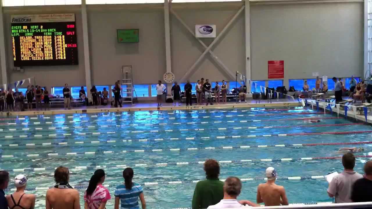 Kaylie Benson's 200 back win! - YouTube