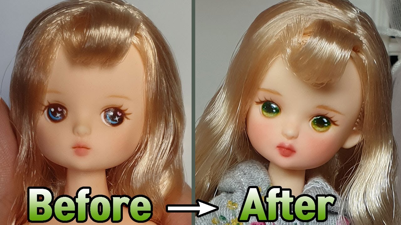 [Doll Repainting] 1/6 인형 커스텀 리페인팅 과정/ Doll Repaint (Doll Custom) - YouTube